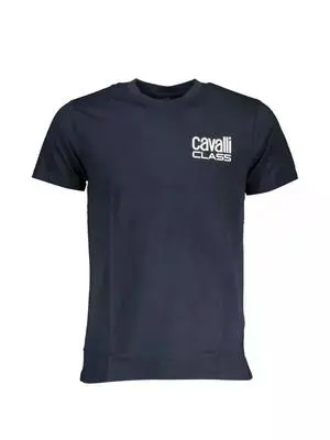 Roberto Cavalli Logo-print Cotton T-shirt - Blue