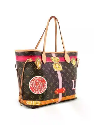 LOUIS VUITTON Neverfull Nm Limited Edition Summer Trunks Monogram Canvas Mm Tote Bag - Brown