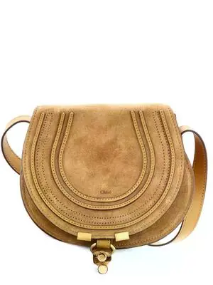 Chloé Marcie Suede Small Crossbody Bag - Neutrals