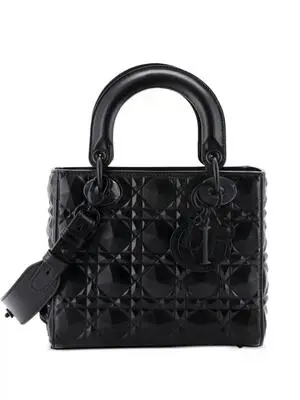 Dior Abcdior Lady Bag Diamond Motif Cannage Calfskin Small - Black