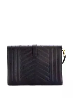 Saint Laurent Classic Monogram Envelope Wristlet - Black