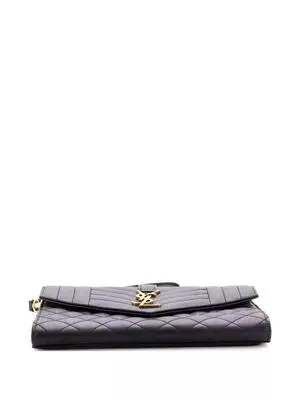 Saint Laurent Classic Monogram Envelope Wristlet - Black
