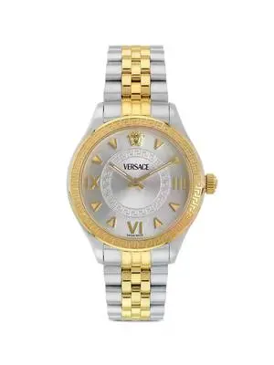 Versace Greca 35mm Watch - Silver