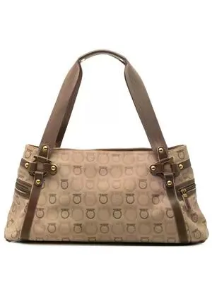 FERRAGAMO 2000-2025 Gancini Canvas Shoulder Bag