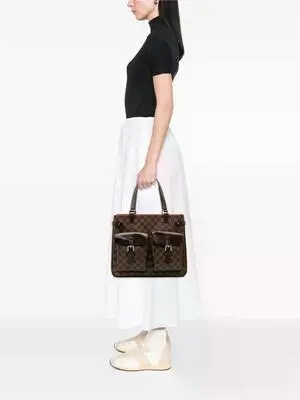LOUIS VUITTON 2005 Damier Ebene Uzes Tote Bag