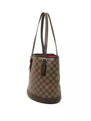 LOUIS VUITTON 1998 Damier Ebene Marais Bucket Bag