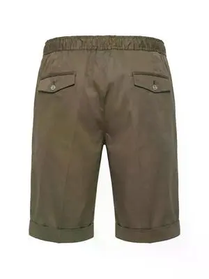 BARBA NAPOLI Pleated Drawstring Shorts - Green