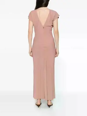 Patrizia Pepe Ruffled V-neck Maxi Dress