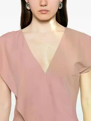 Patrizia Pepe Ruffled V-neck Maxi Dress