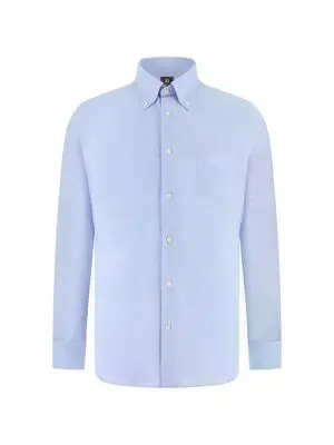 Boggi Milano Boston Collar Checked Shirt