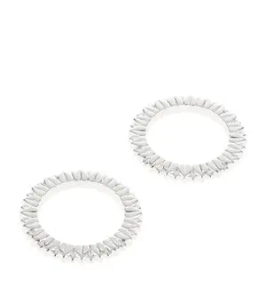 Christofle Set Of 2 -plated Palmettes Napkin Rings - Silver
