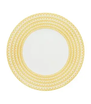 Christofle Porcelain Malmaison Riviera Charger Plate - Yellow