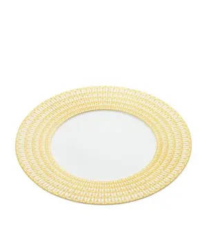 Christofle Porcelain Malmaison Riviera Charger Plate - Yellow