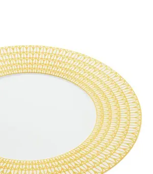 Christofle Porcelain Malmaison Riviera Charger Plate - Yellow