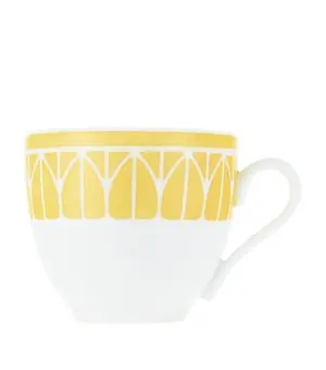 Christofle Porcelain Malmaison Riviera Espresso Cup And Saucer