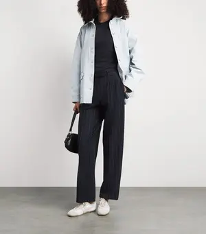 Rag & Bone Pinstripe Wide-leg Trousers - Navy
