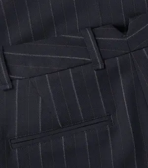 Rag & Bone Pinstripe Wide-leg Trousers - Navy