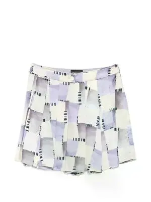 Emporio Armani Abstract-print Shorts - Neutrals