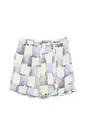 Emporio Armani Abstract-print Shorts - Neutrals