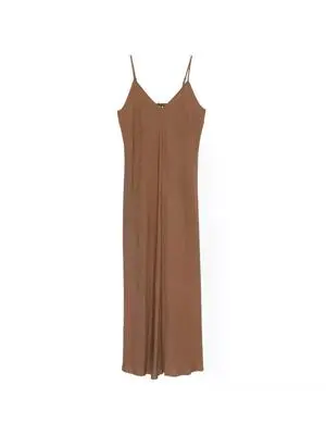 Dixie Crinkled-finish V-neck Midi Dress