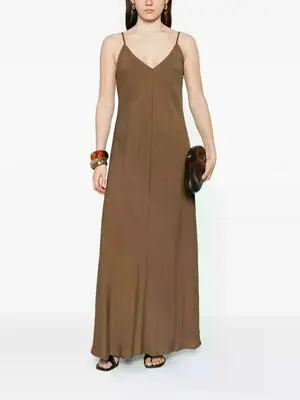 Dixie Crinkled-finish V-neck Midi Dress