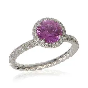 David Yurman 1.64 Ct Sapphire And Diamond Ring