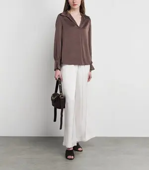 Claudie Pierlot Satin Blouse - Brown