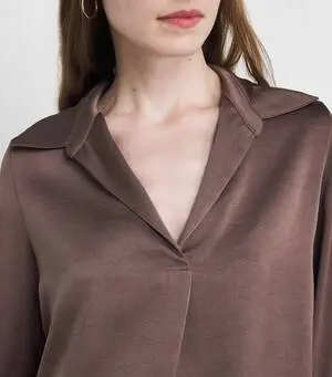 Claudie Pierlot Satin Blouse - Brown