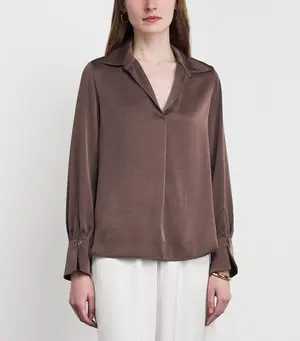 Claudie Pierlot Satin Blouse - Brown