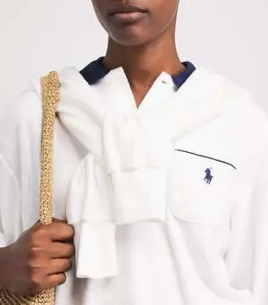 Polo Ralph Lauren Towelling Polo Pony Sweatshirt - White