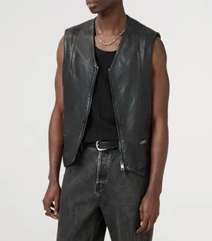 ALLSAINTS Leather Davies Waistcoat