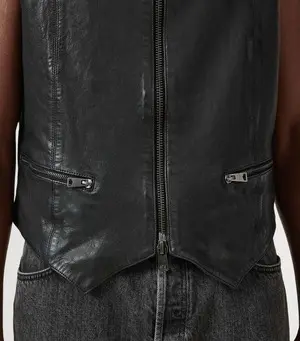 ALLSAINTS Leather Davies Waistcoat