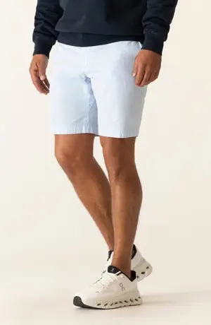 DEKE 8.5-inch Flat Front Twill Bermuda Shorts - Ice Water