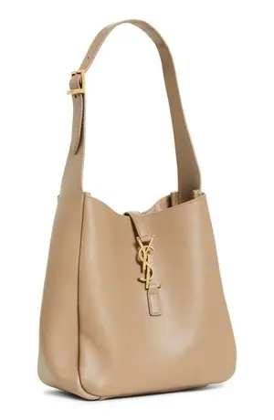 Saint Laurent Small Le 5 À 7 Leather Hobo Bag - Light Cumin