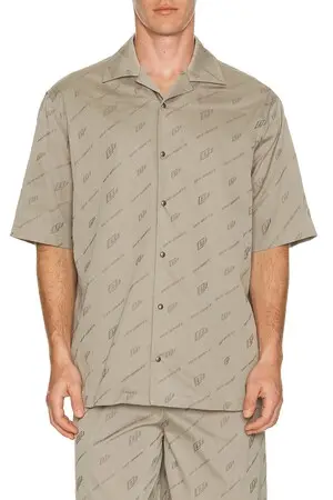 Off-White Jacquard Bowling Shirt In Neutral - Stone