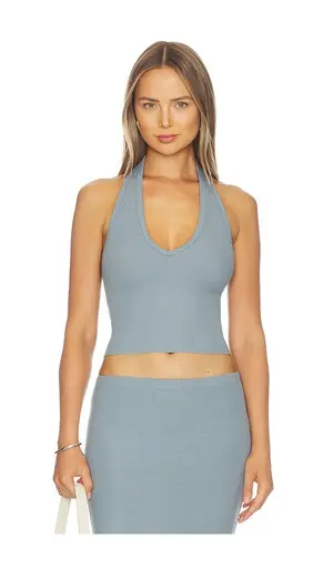 Eterne Butter Rib Halter Top