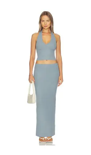 Eterne Butter Rib Halter Top