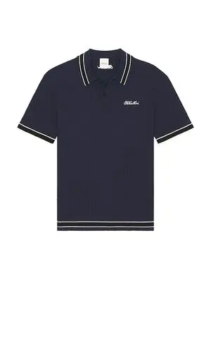 KHALHON Varsity Tipped Rib Polo In . Also