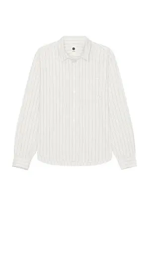 VOWELS Long Sleeve Striped Button Down Shirt In . Also