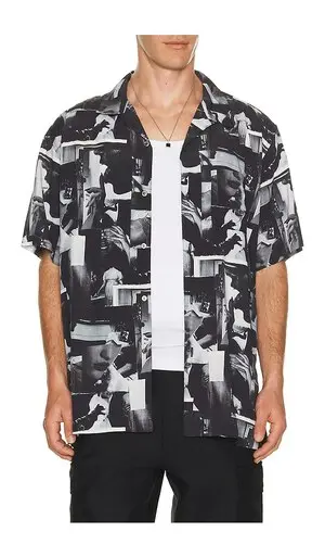 VOWELS Printed Still Shirt In . Also