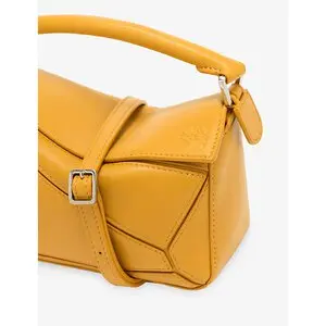Loewe X Paula's Ibiza Puzzle Mini Leather Top-handle Bag - Mustard