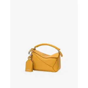Loewe X Paula's Ibiza Puzzle Mini Leather Top-handle Bag - Mustard