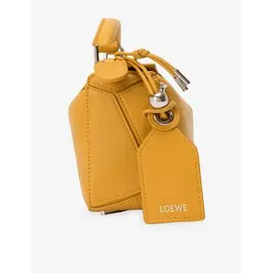Loewe X Paula's Ibiza Puzzle Mini Leather Top-handle Bag - Mustard