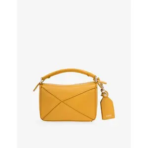 Loewe X Paula's Ibiza Puzzle Mini Leather Top-handle Bag - Mustard