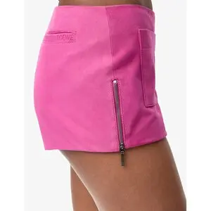 Loewe X Paula's Ibiza Side-zip Suede Mini Shorts