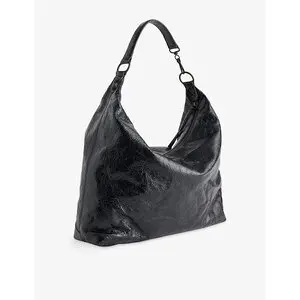 Balenciaga Le City Medium Hobo Leather Shoulder Bag - Black