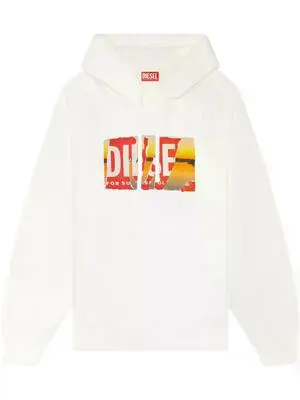 DIESEL® Cotton Hoodie - White