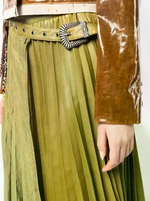 Andersson Bell Nicola Pleated Asymmetric Midi Skirt