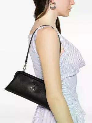 VIVIENNE WESTWOOD Jane Orb-plaque Grained-leather Shoulder Bag