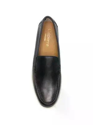 CALPIERRE Grained Leather Loafers
